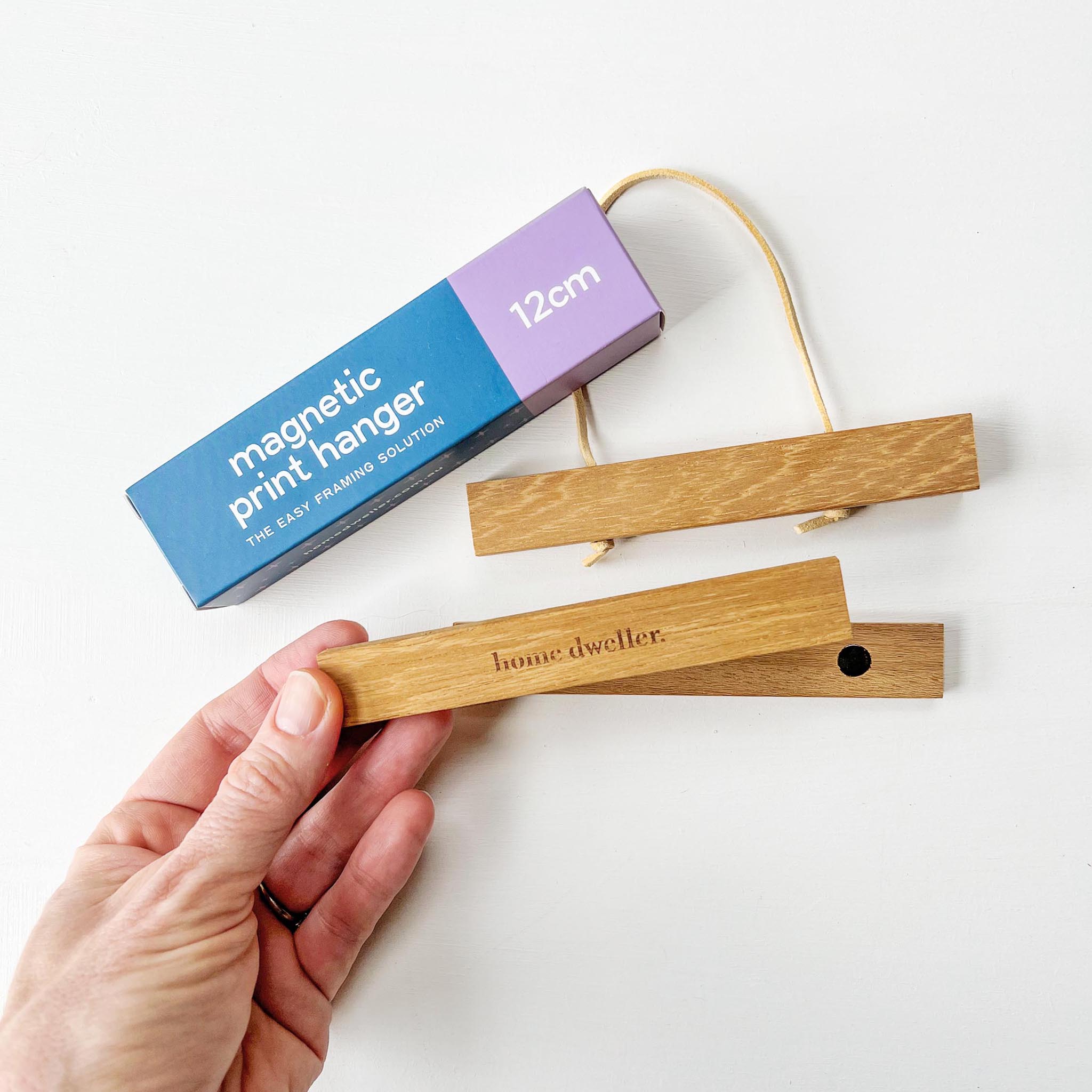 Magnetic Print Hanger 12cm — Mini Wooden Poster Frame | Home Dweller