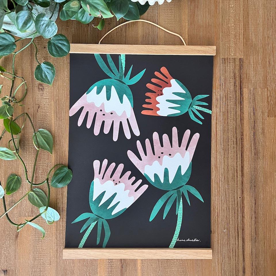 30cm Magnetic Print Hanger — Wooden Poster Frame | Home Dweller