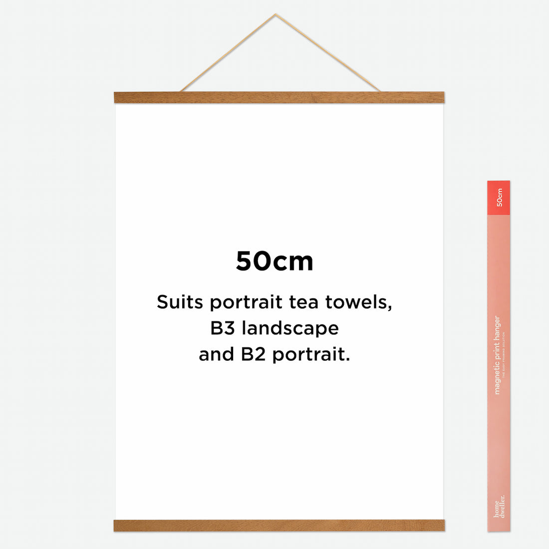 50cm Magnetic Print Hanger — Wooden Poster Frame | Home Dweller
