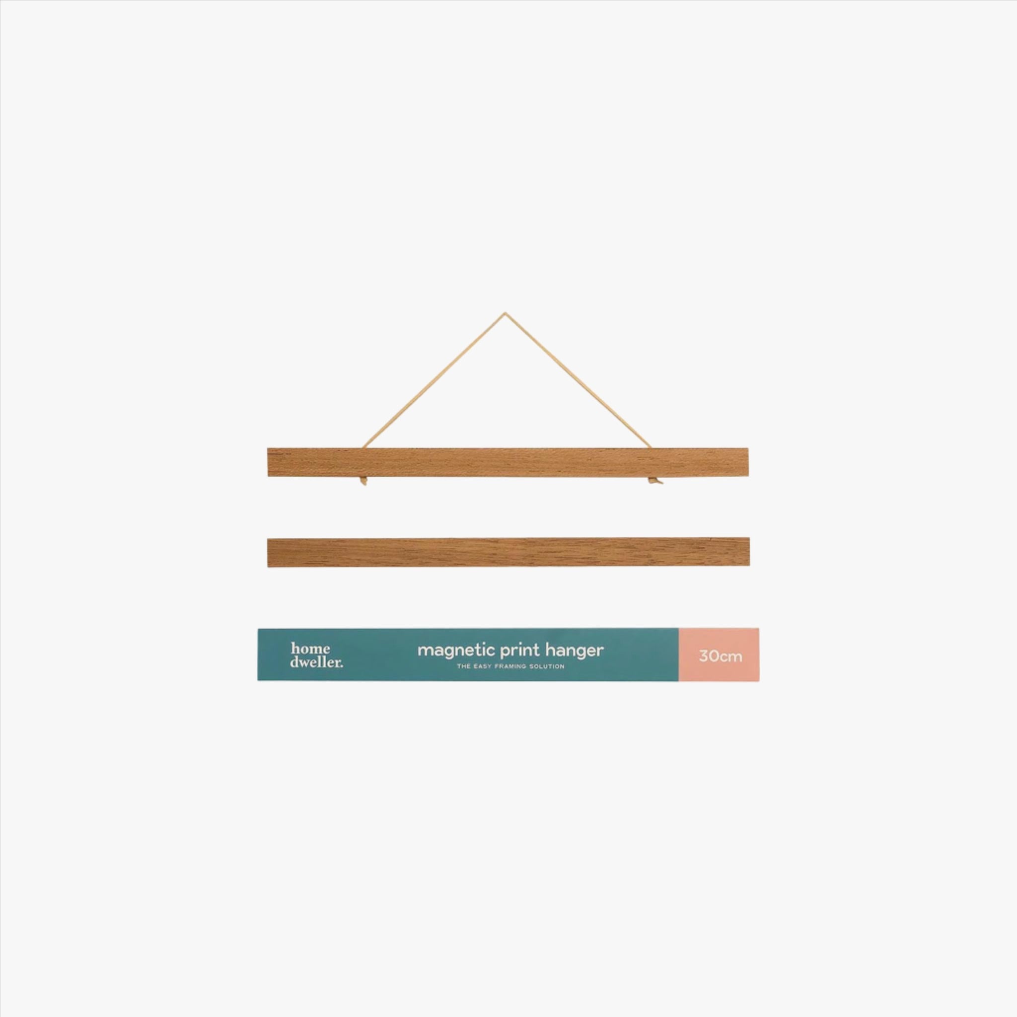 30cm Magnetic Print Hanger — Wooden Poster Frame | Home Dweller